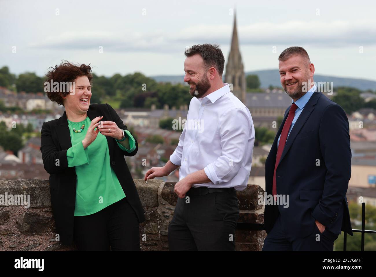 (left to right) SDLP Westminster candidate for South Belfast Claire ...