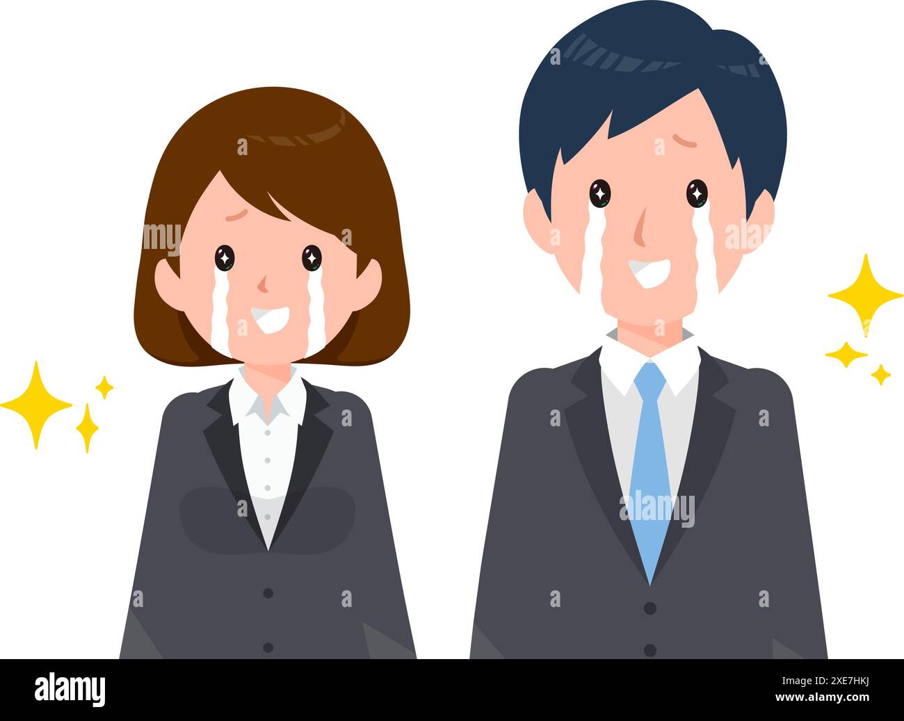 Business people in suits. cry with joy Stock Vector Image & Art - Alamy