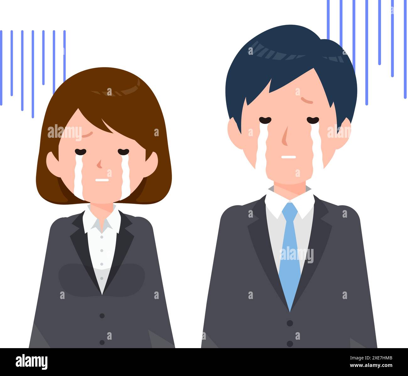Business people in suits.Sad and crying Stock Vector Image & Art - Alamy