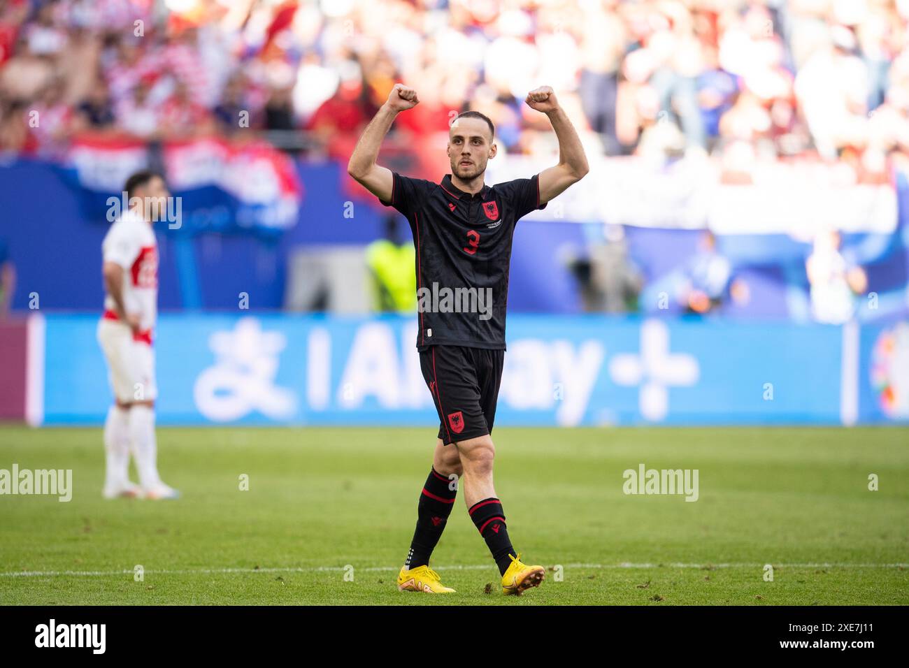 HAMBURG, GERMANY - JUNE 19: Mario Mitaj of Albania during the UEFA EURO ...