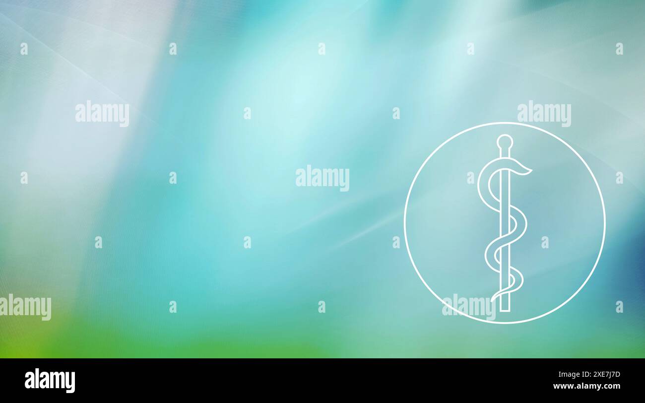 Äskulapstab, Zeichen, Symbol, Medizin.Transparente Formen und Konturen ...