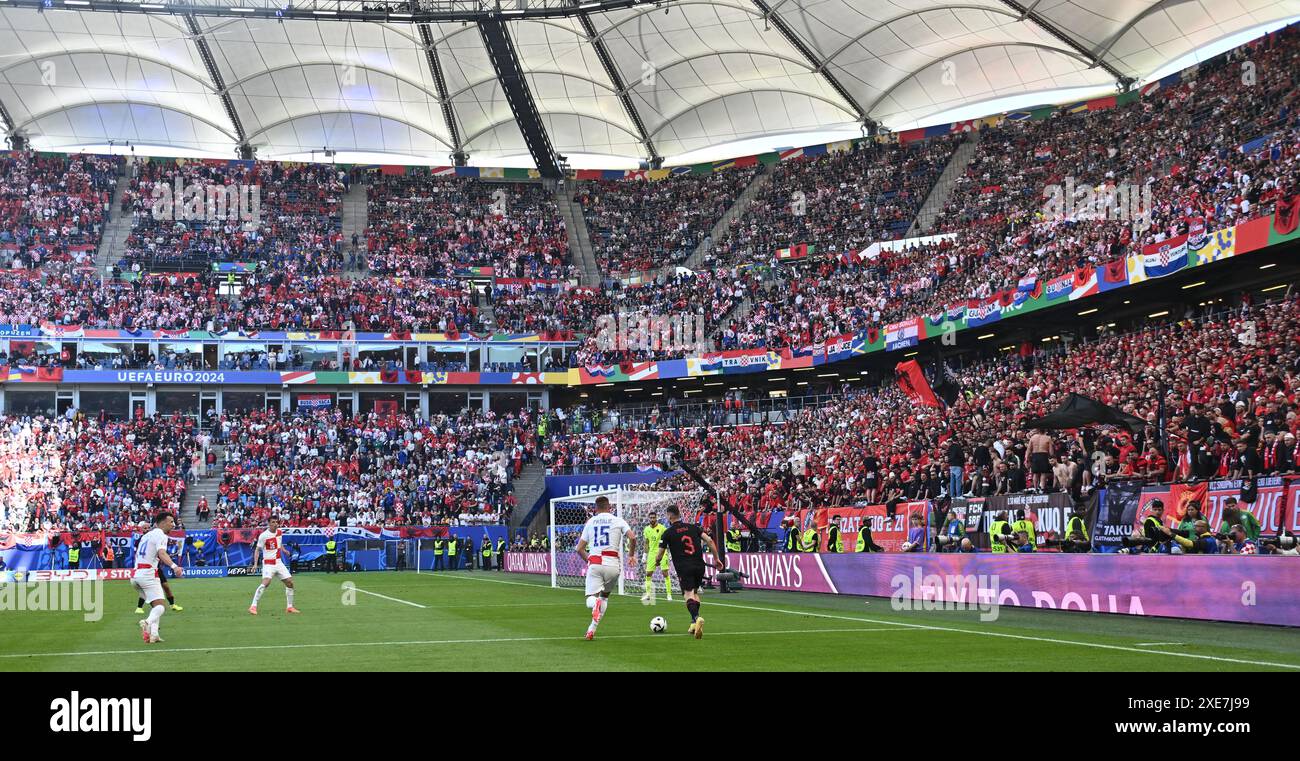 HAMBURG, GERMANY - JUNE 19: a general view of the stadium with Mario ...