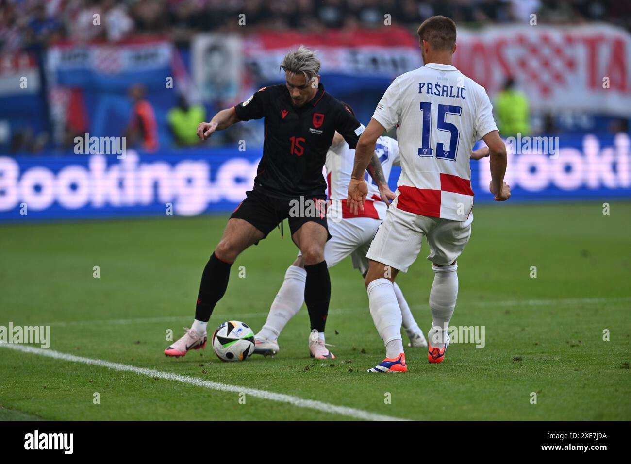 HAMBURG, GERMANY - JUNE 19: Taulant Seferi, Mario Pasalic during the ...