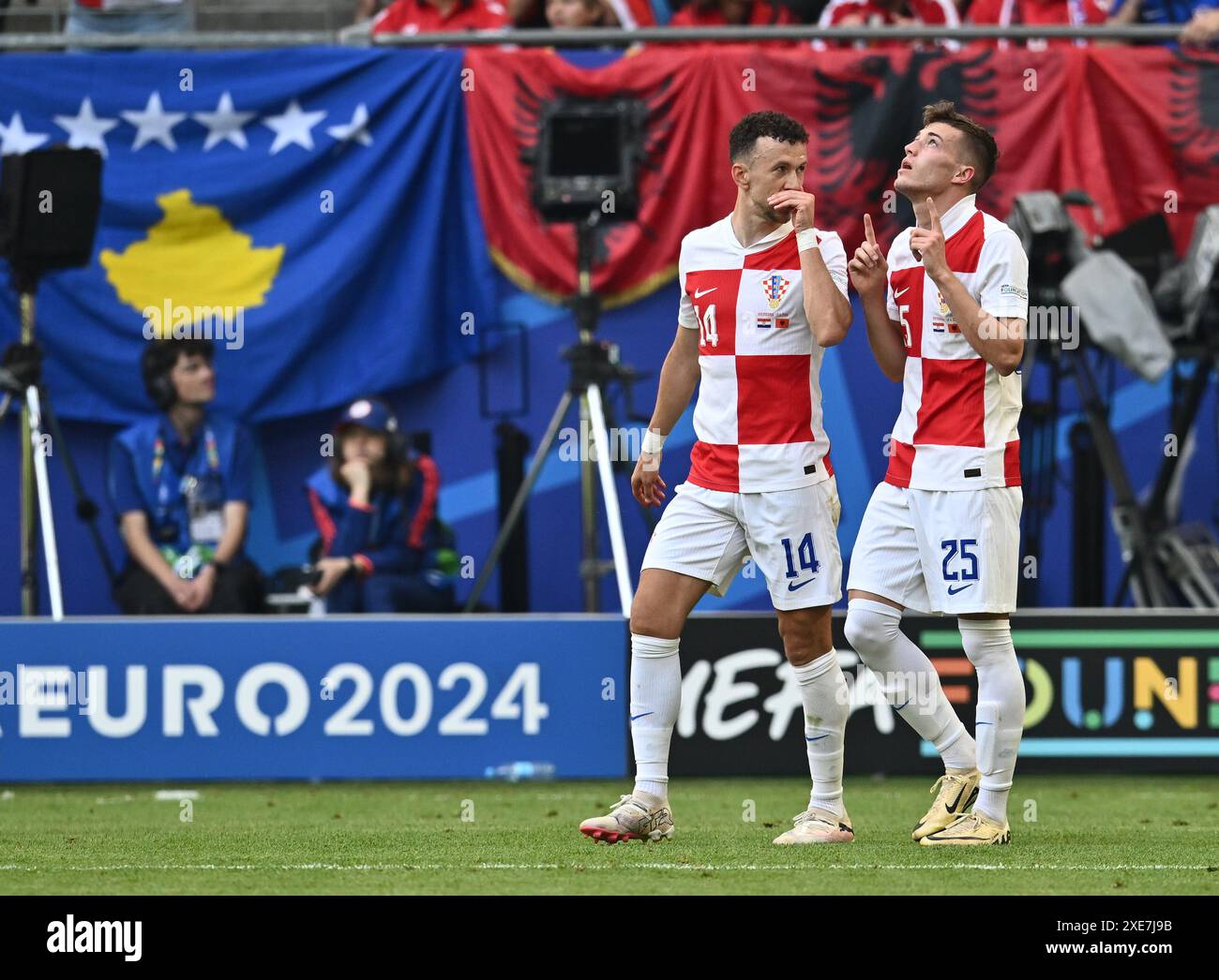 HAMBURG, GERMANY - JUNE 19: Ivan Perisic, Luka Sucic during the UEFA ...