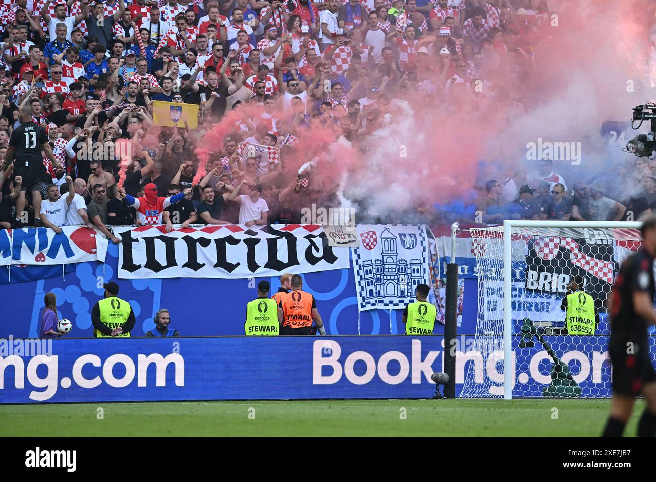 HAMBURG, GERMANY - JUNE 19: croatia ultras fans during the UEFA EURO ...