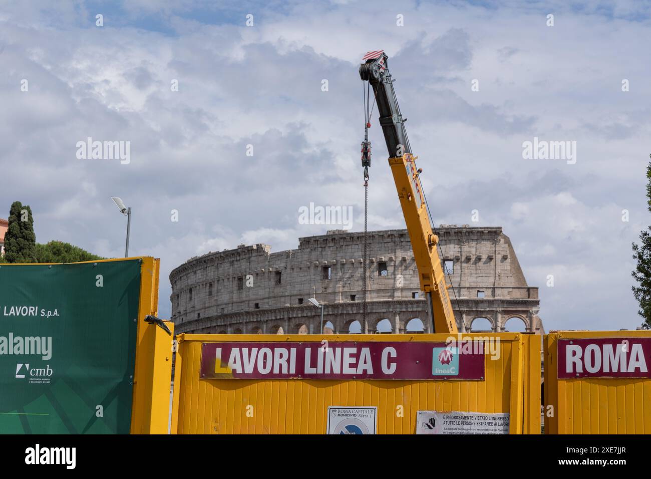 Rome, Italy. 25th June, 2024. Detail of the work in progress for the ...