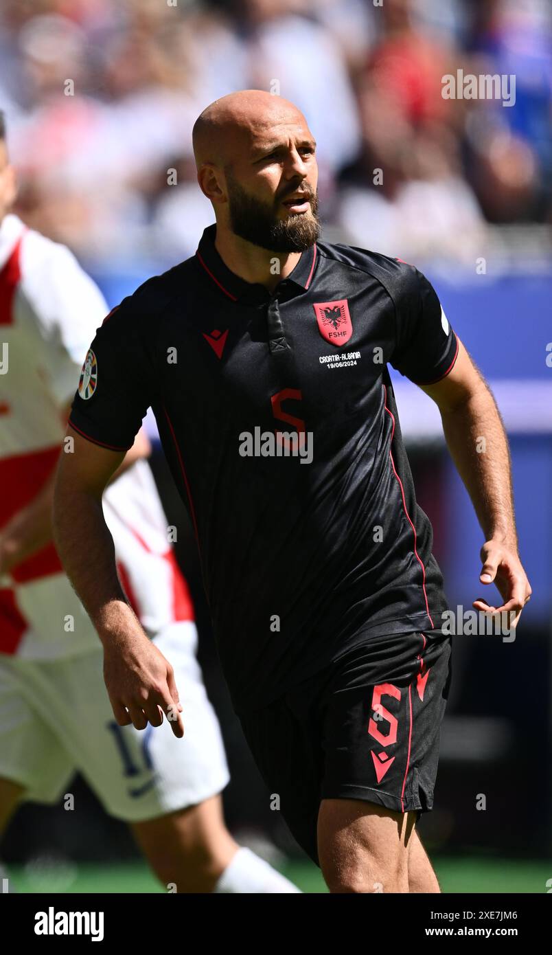 HAMBURG, GERMANY - JUNE 19: Arlind Ajeti during the UEFA EURO 2024 ...