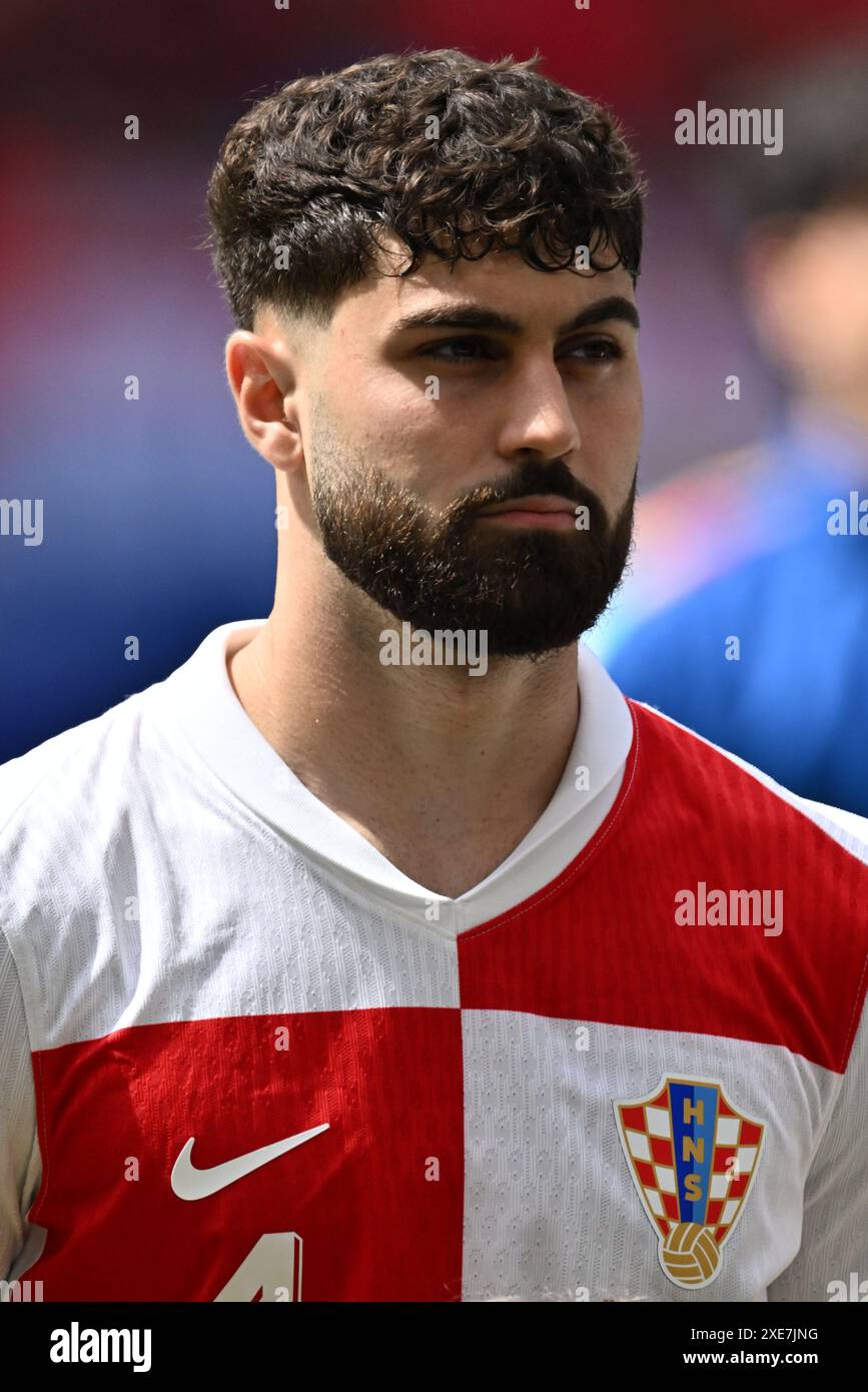 HAMBURG, GERMANY - JUNE 19: Josko Gvardiol of Croatia during the UEFA ...