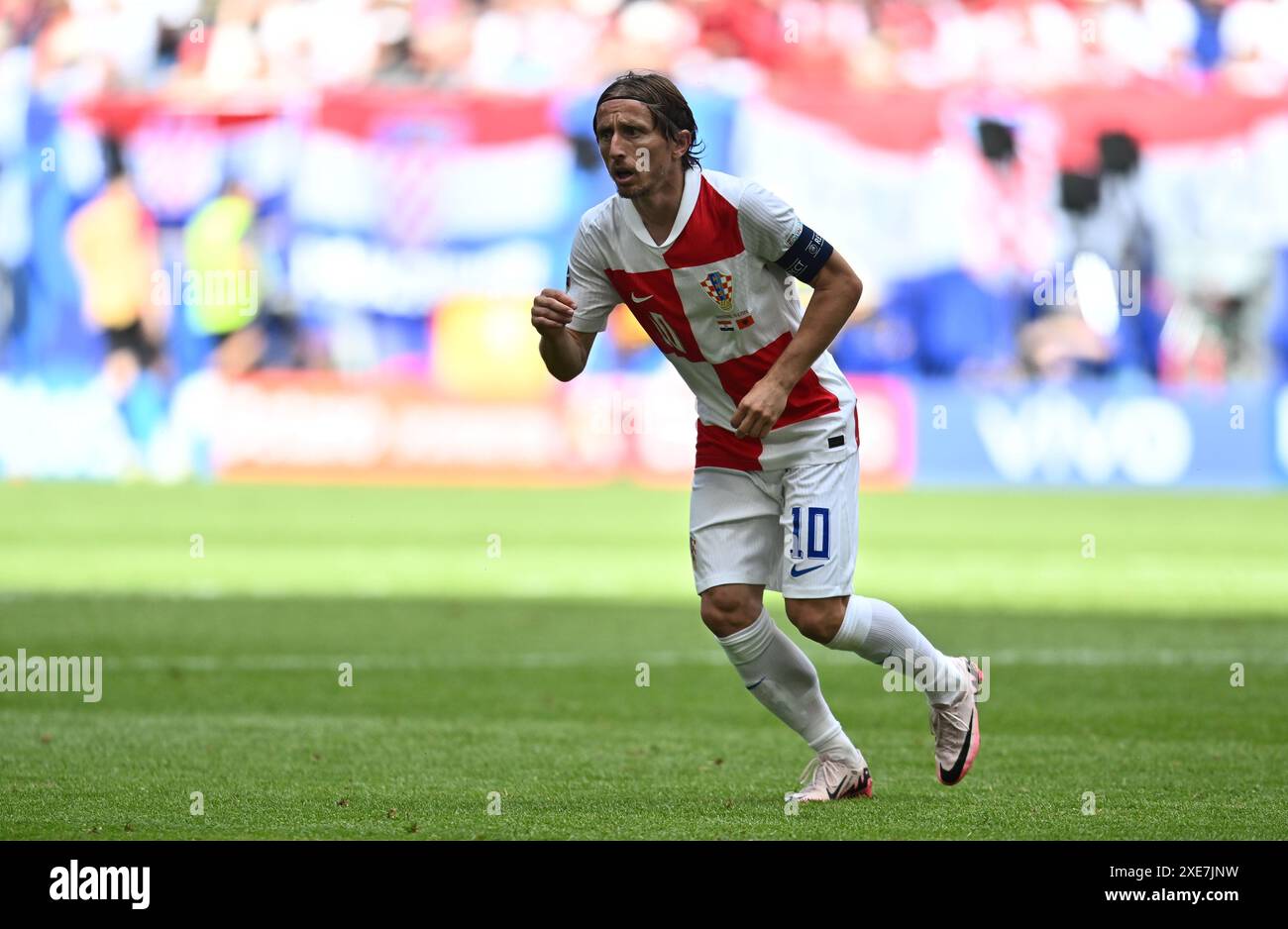HAMBURG, GERMANY - JUNE 19: Luka Modric of Croatia during the UEFA EURO ...