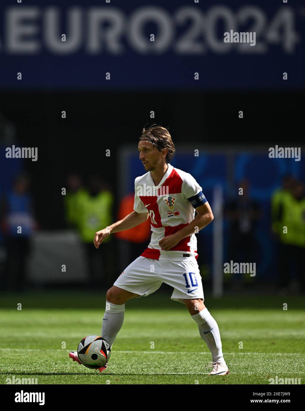 HAMBURG, GERMANY - JUNE 19: Luka Modric of Croatia during the UEFA EURO ...