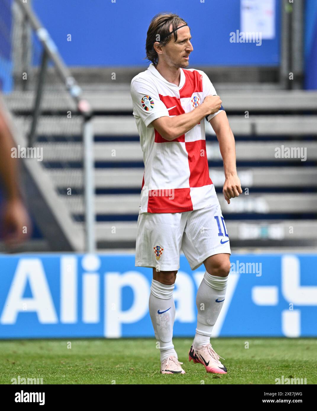 HAMBURG, GERMANY - JUNE 19: Luka Modric of Croatia during the UEFA EURO ...
