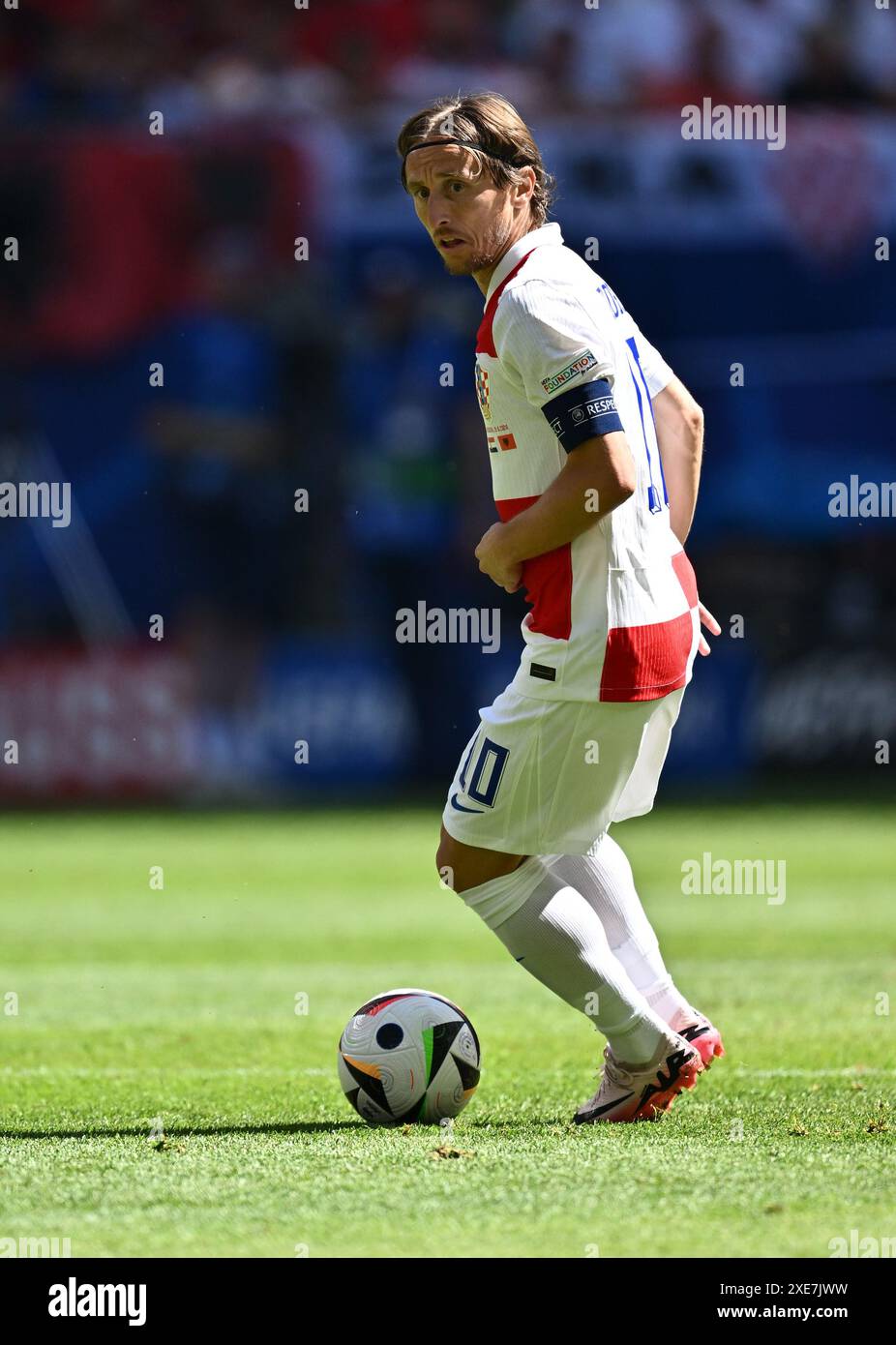 HAMBURG, GERMANY - JUNE 19: Luka Modric of Croatia during the UEFA EURO ...