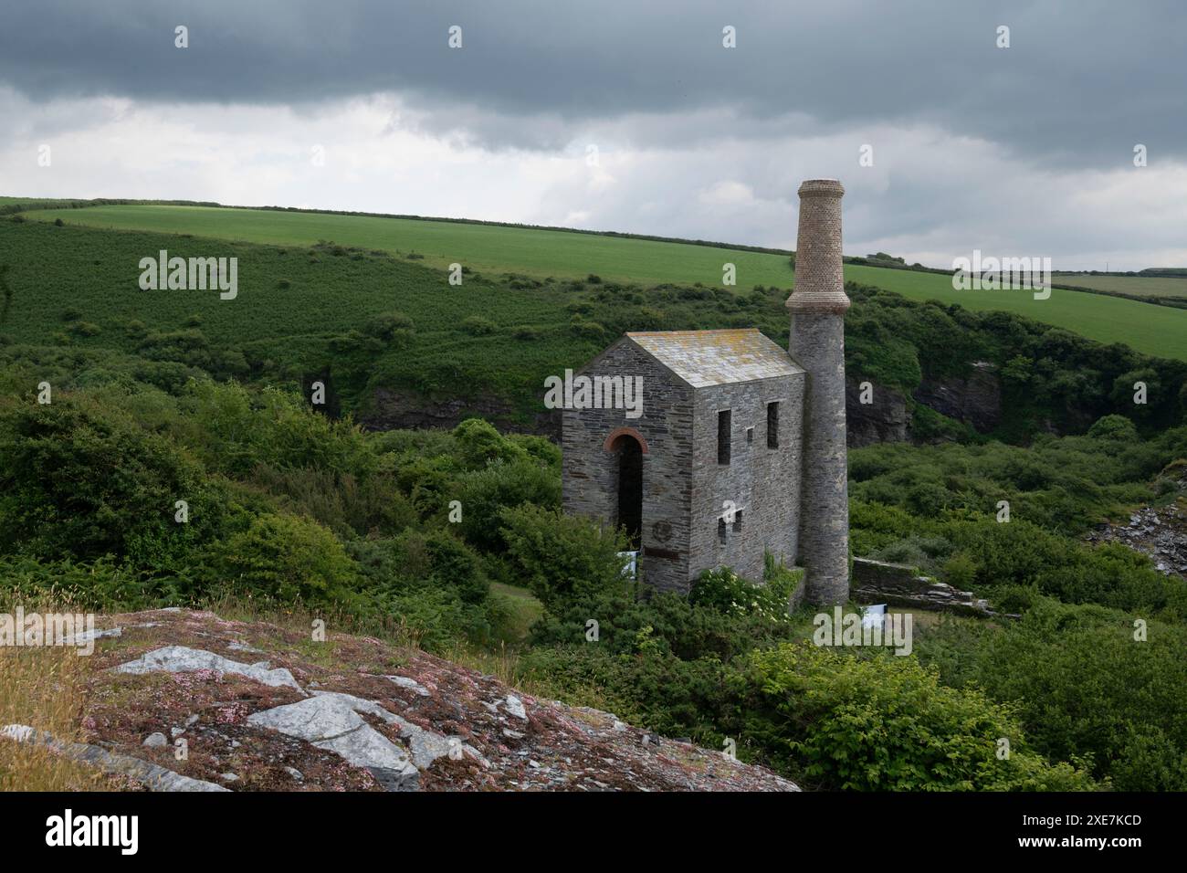 Engine Hous, Trewarmett, Tintagel, Cornwall, UK Stock Photo - Alamy