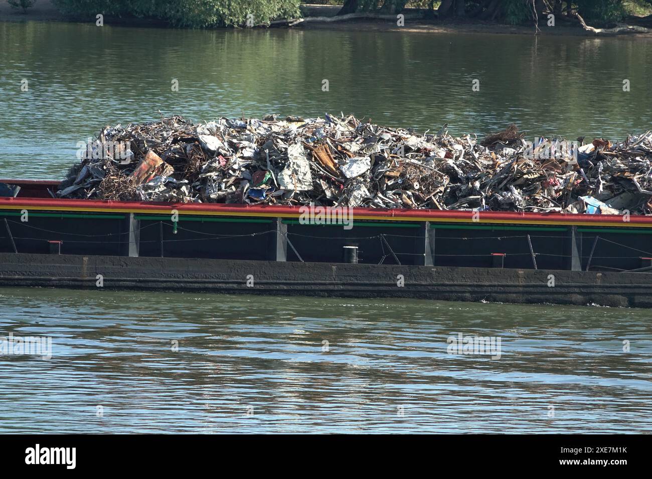 Cargo ship with scrap metal Stock Photo - Alamy