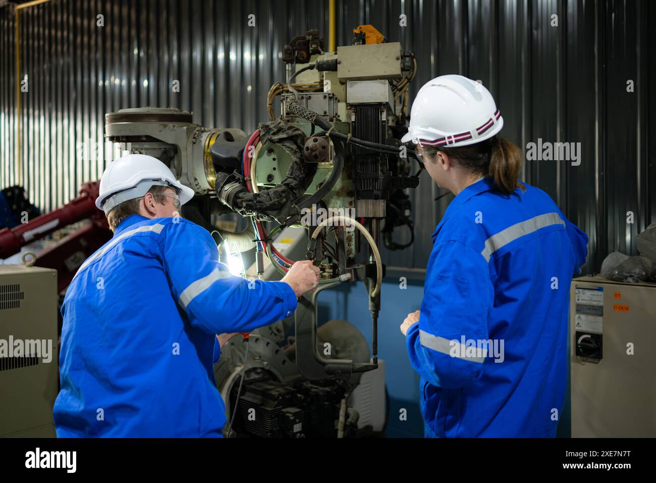 Male engineers work modern industrial hi-res stock photography and ...