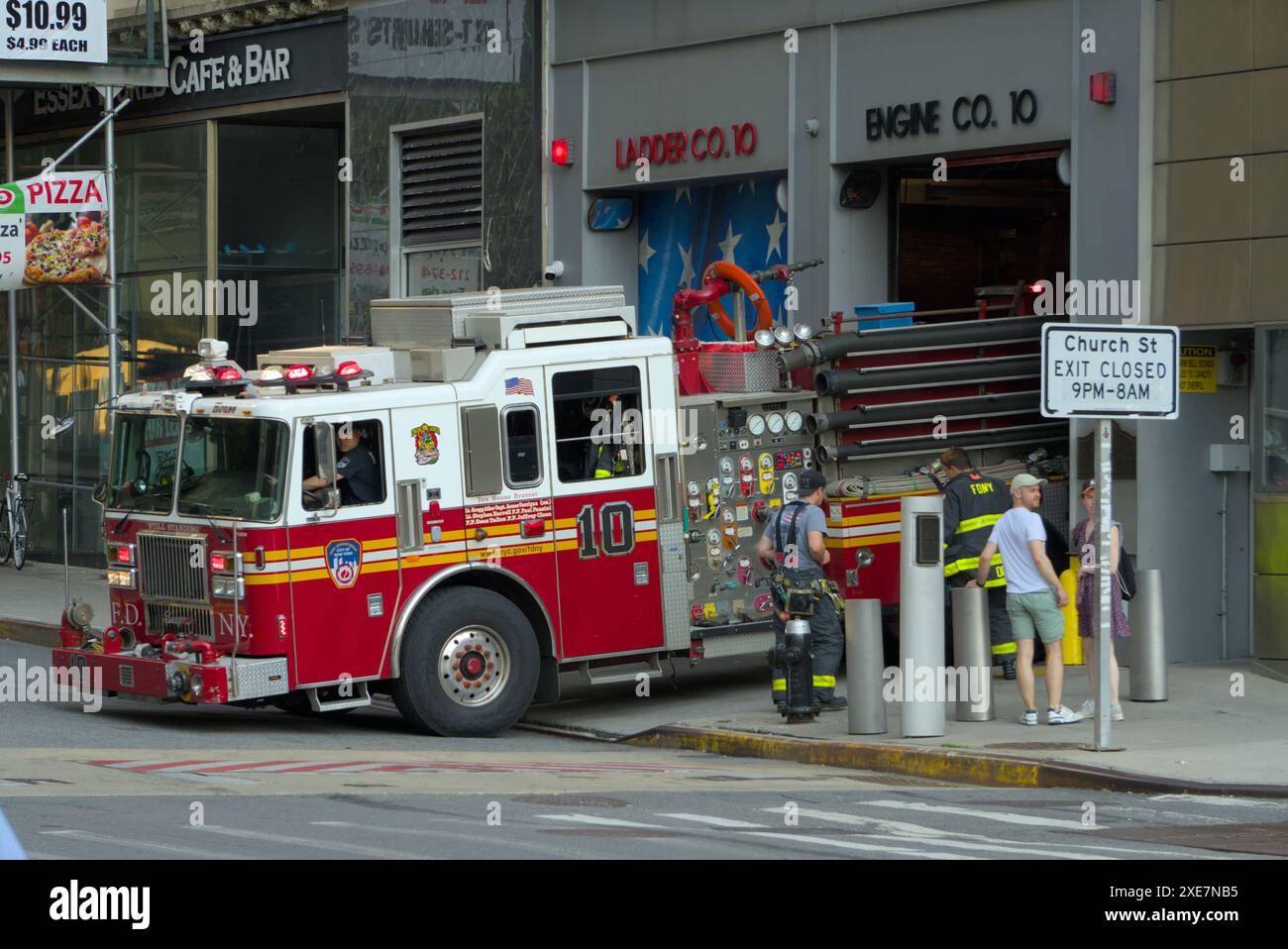 18th June 2024 - New York City, USA - Fore engine reversing into a fire ...