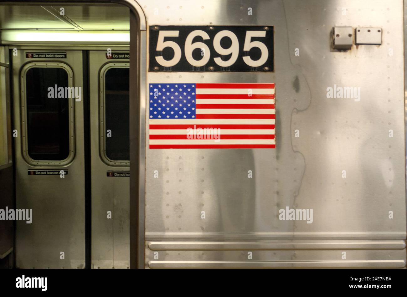 18th June 2024 - New York City, USA - Subway train door open at Coney ...