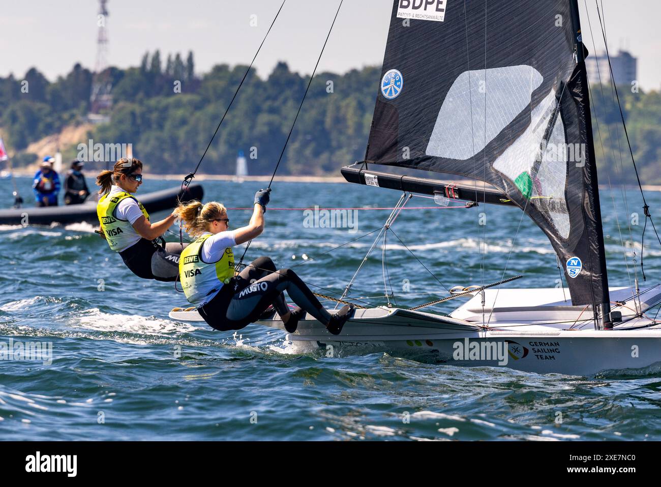 Kiel, Germany. 26th June, 2024. Inga Marie Hofmann (l) and Jill Paland ...