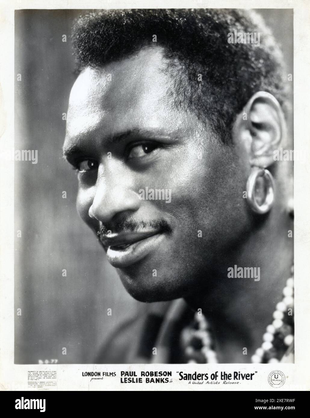 PAUL ROBESON Portrait as Bosambo in SANDERS OF THE RIVER 1935 director ...