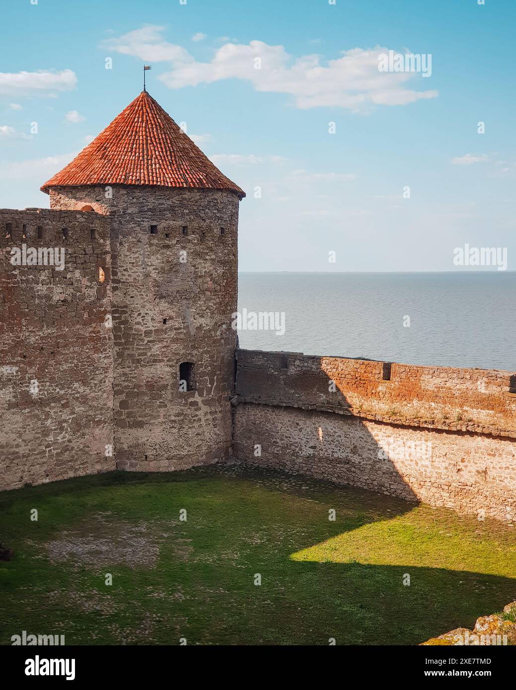Millet tower of Akkerman fortress near Dniester estuary. Medieval ...
