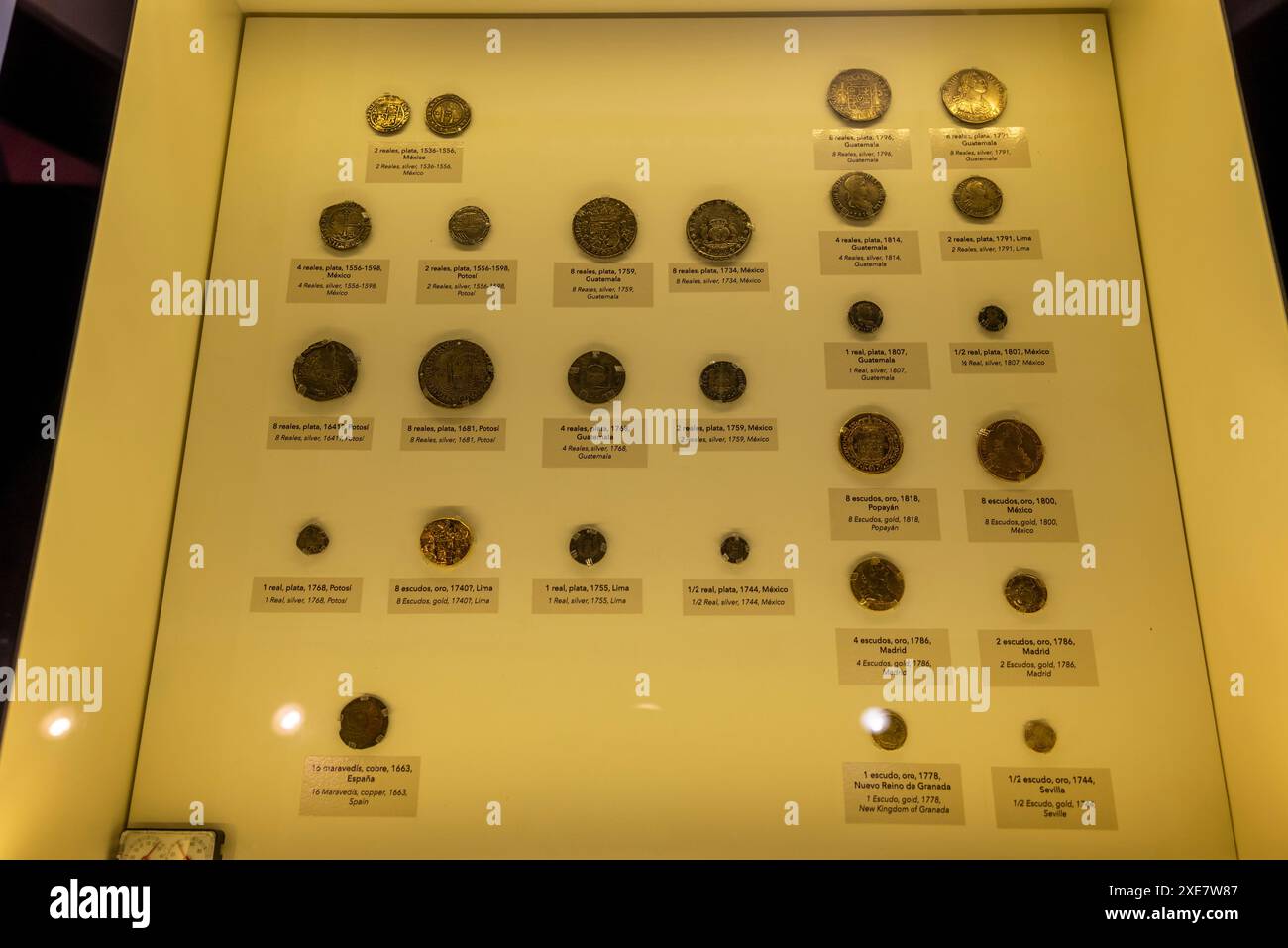 Exhibit in (National Coin Museum), San Jose, Costa, Rica Stock Photo ...