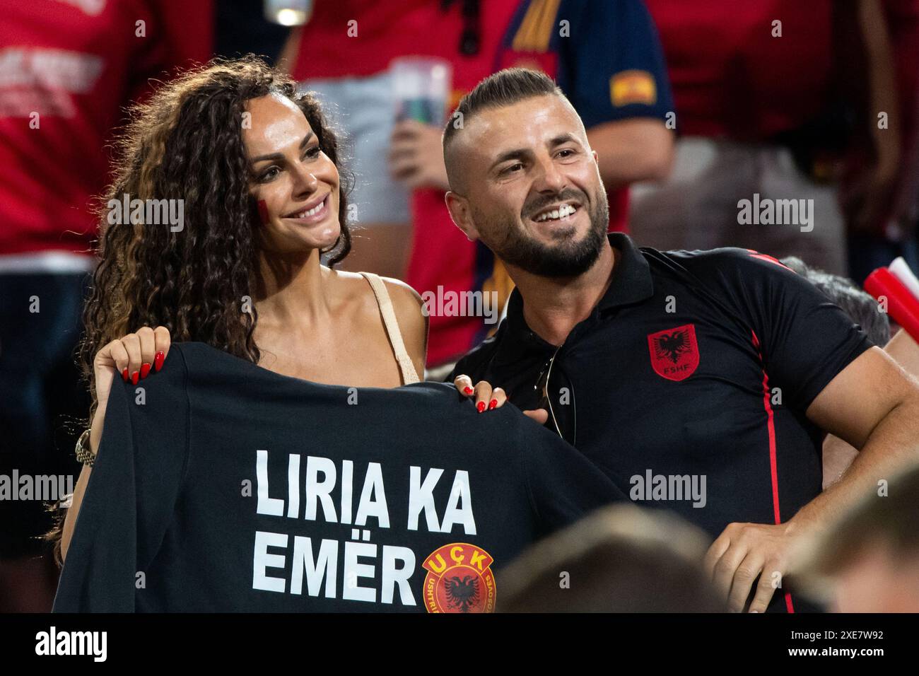 Fans von Albanien, GER, Albania (ALB) vs Spain (ESP), Fussball ...