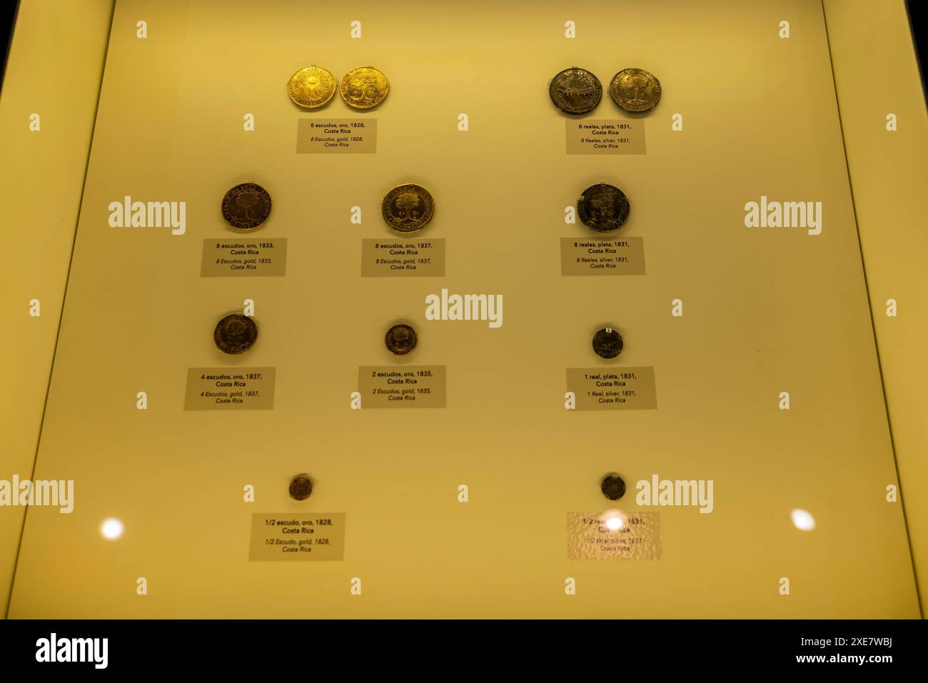 Exhibit in (National Coin Museum), San Jose, Costa, Rica Stock Photo ...