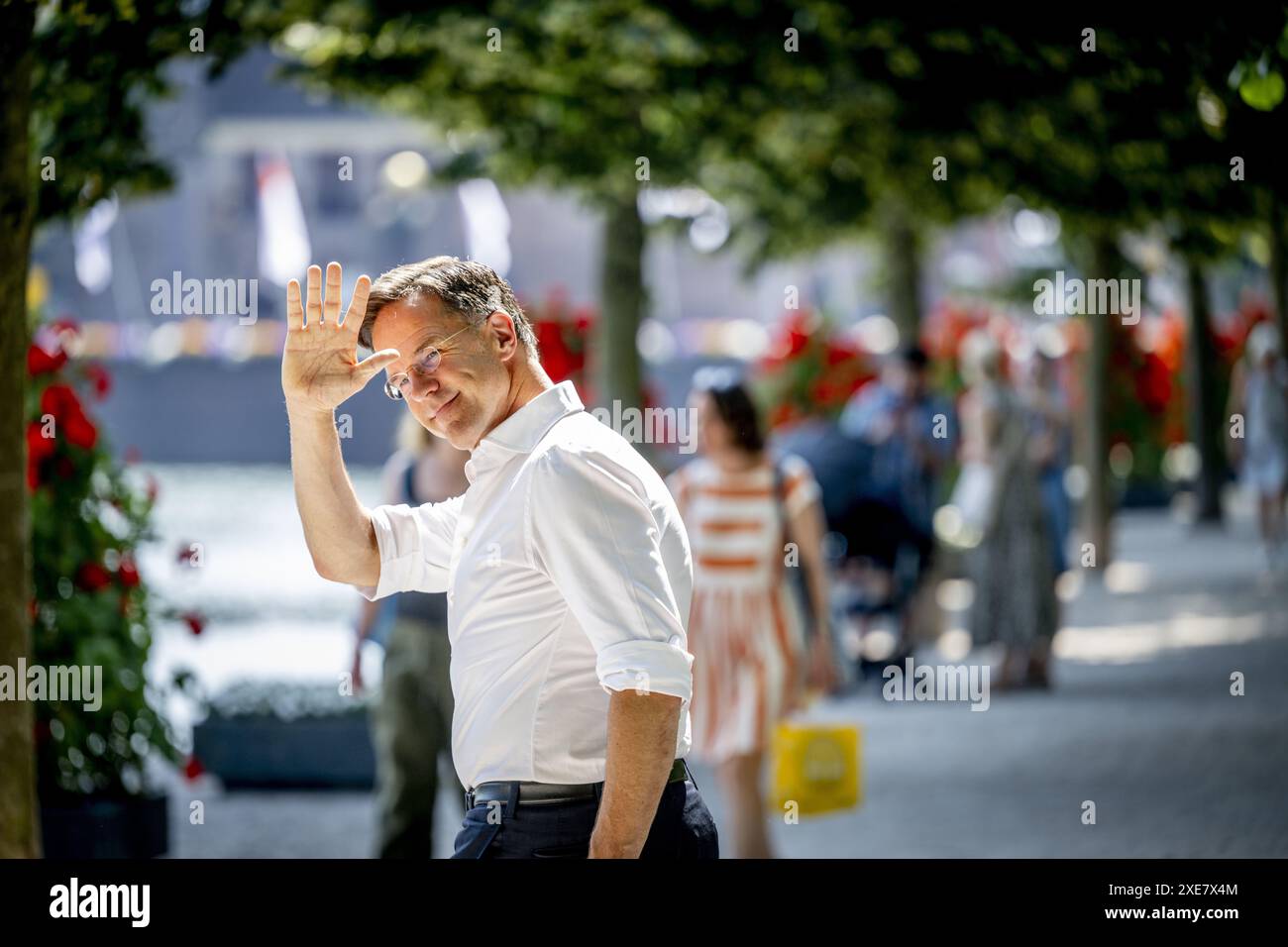 THE HAGUE - 26/06/2024, Outgoing Prime Minister Mark Rutte leaves the ...