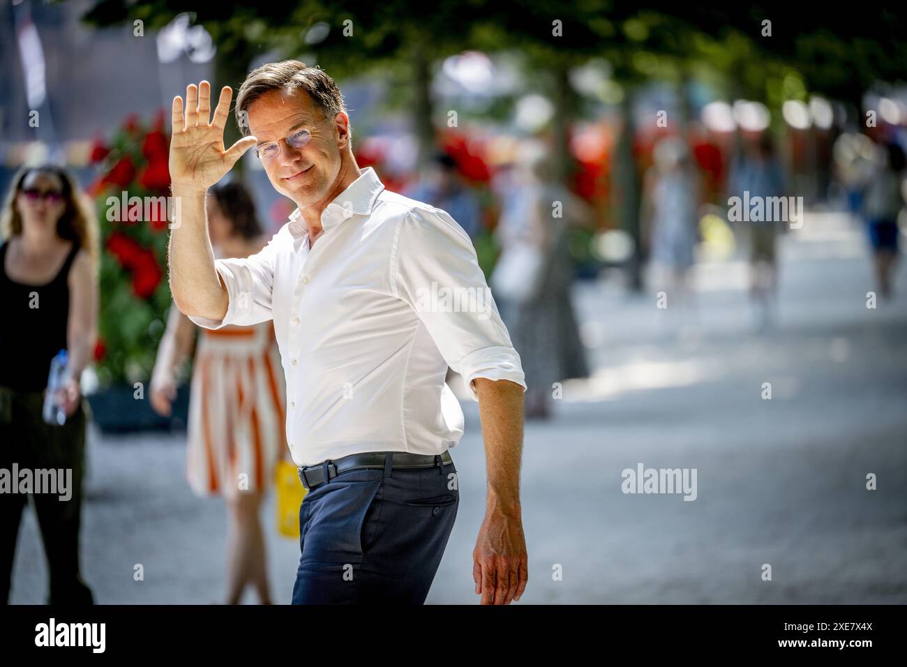THE HAGUE - 26/06/2024, Outgoing Prime Minister Mark Rutte leaves the ...