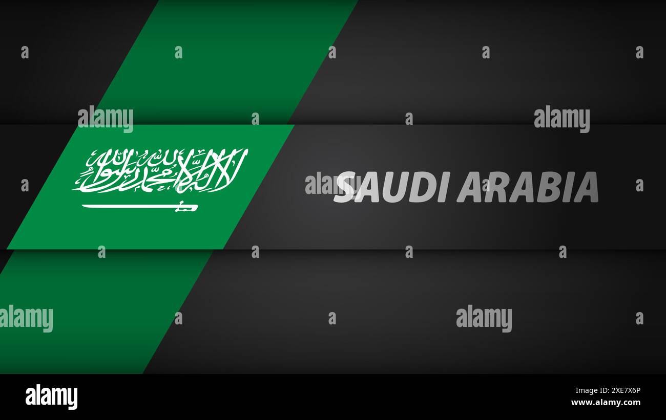 Edge background SaudiArabia graphic and label. Element of impact for ...