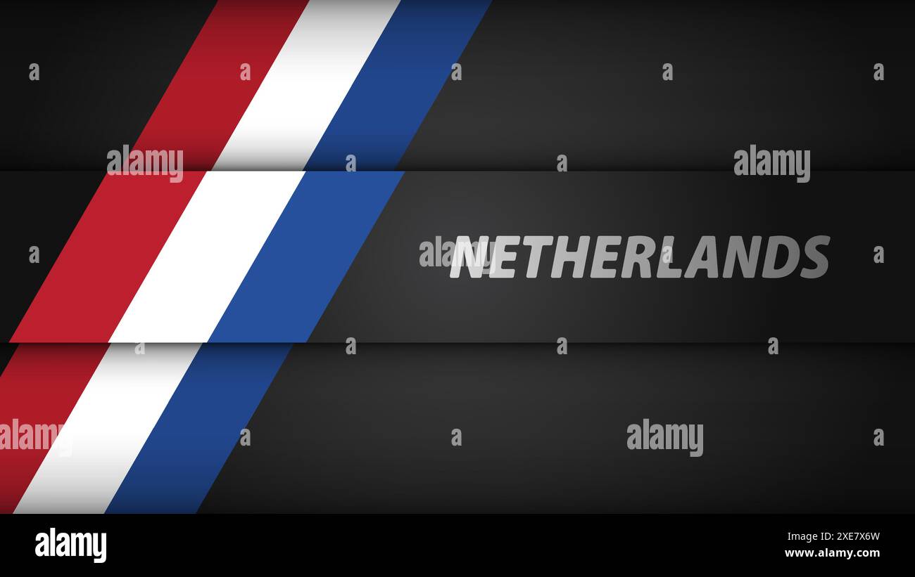 Edge background Netherlands graphic and label. Element of impact for ...