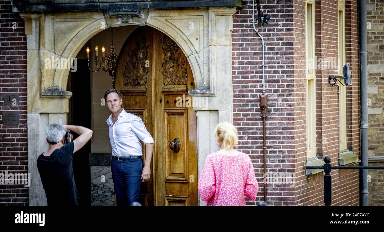 THE HAGUE - 26/06/2024, Outgoing Prime Minister Mark Rutte leaves the ...