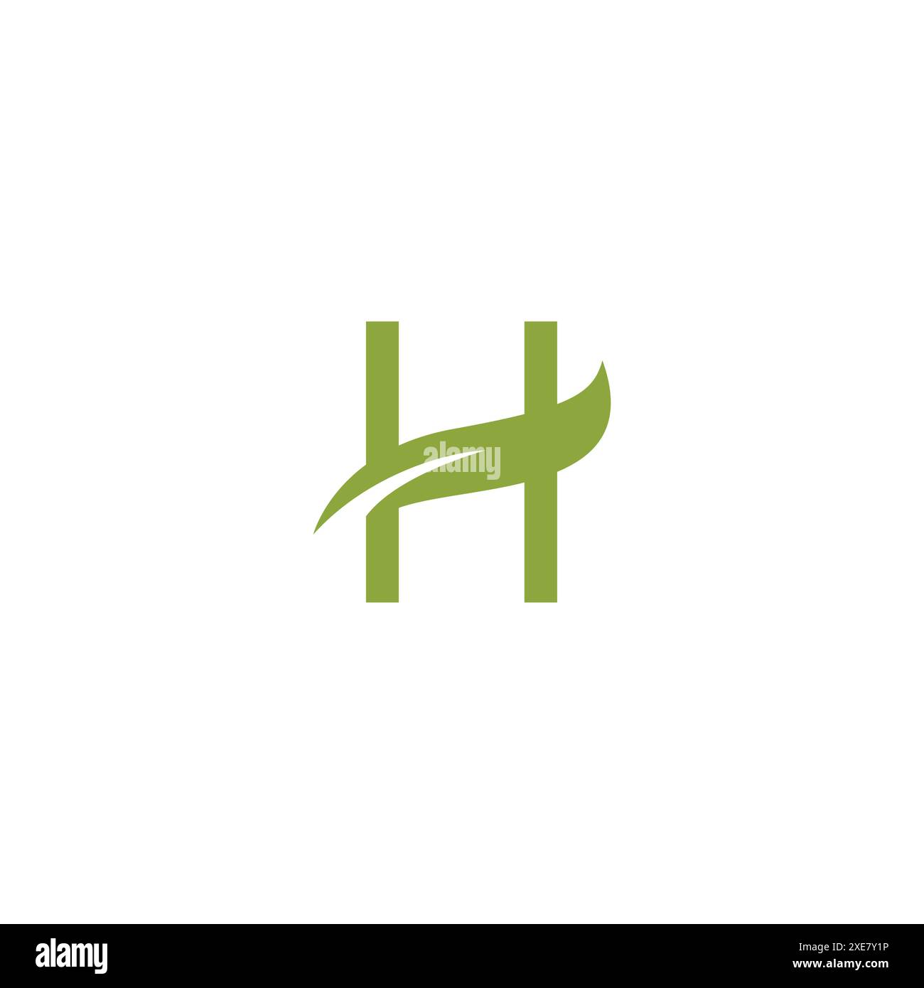 Letter H Leaf Logo Design Template. H Icon Nature Stock Vector Image ...