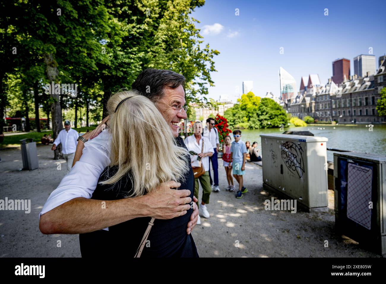 THE HAGUE - Outgoing Prime Minister Mark Rutte leaves the Binnenhof ...