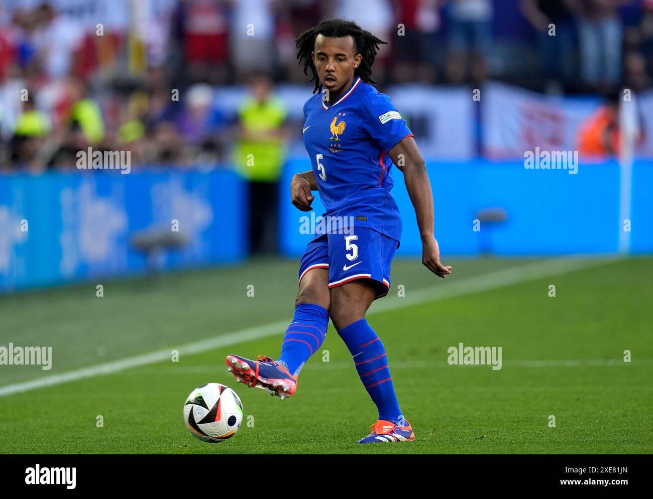 France's Jules Kounde during the UEFA Euro 2024 Group D match at the ...