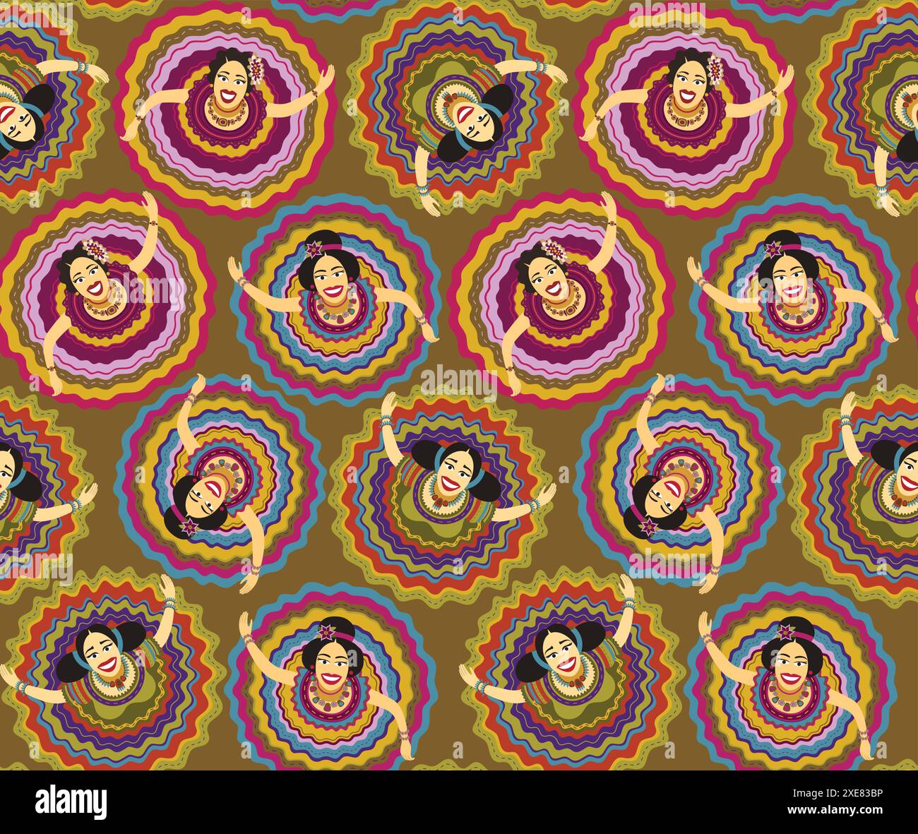 Mexican dancers background Stock Vector Image & Art - Alamy