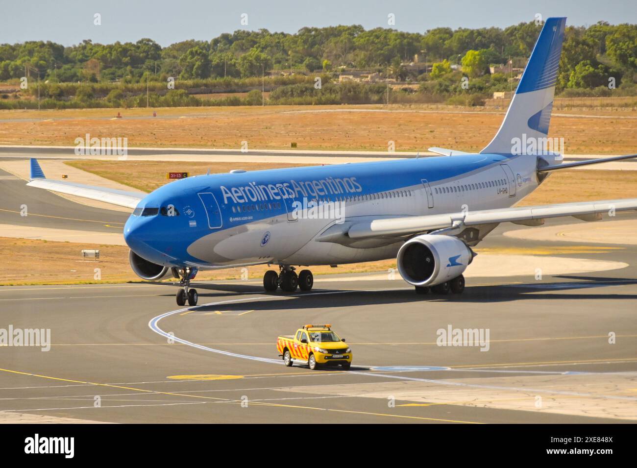Luqa, Malta - 9 August 2023: Airbus A330 jet (registration LV-GHQ ...