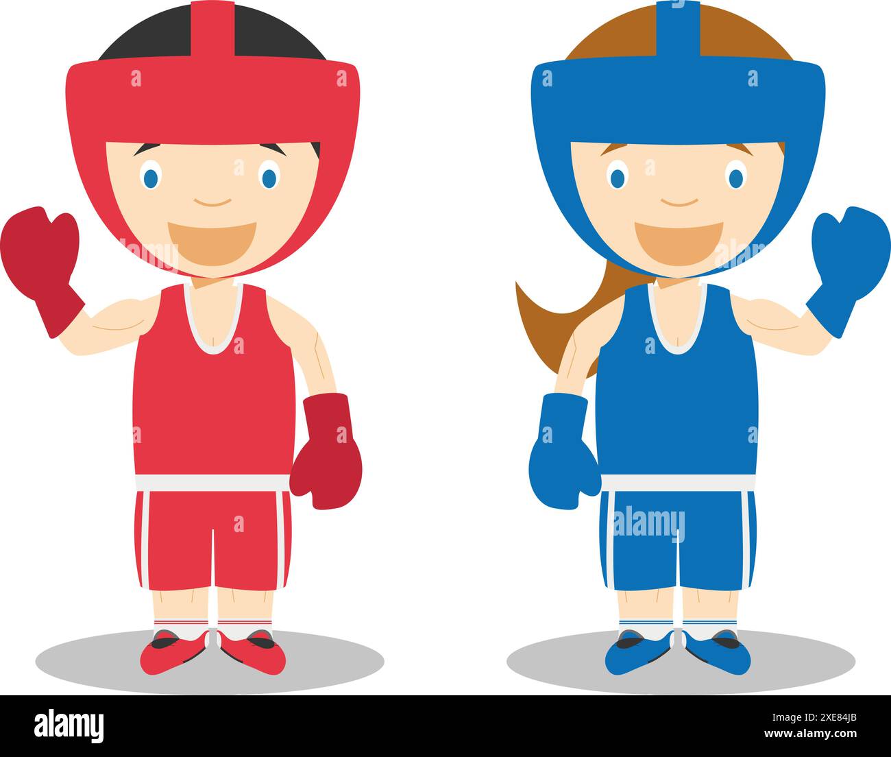Female boxing vector Stock Vector Images - Alamy