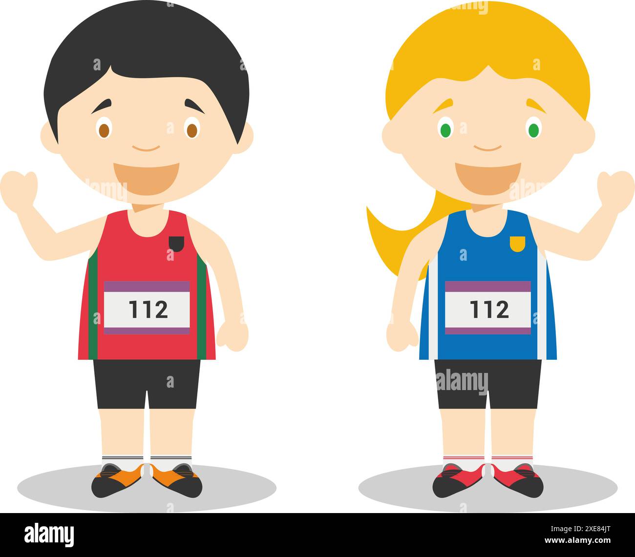 Cartoon athlete vector vectors hi-res stock photography and images - Alamy