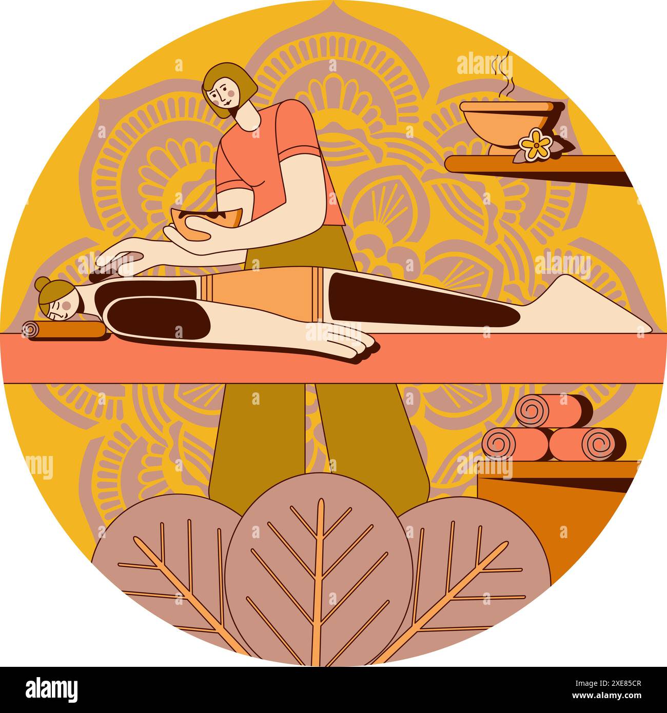 Body wrap with thermal coverings. Treatments by professional therapist ...