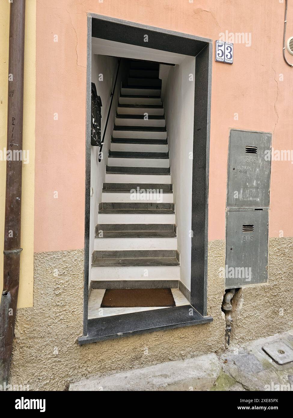 Climb steep wooden staircase hi-res stock photography and images - Alamy