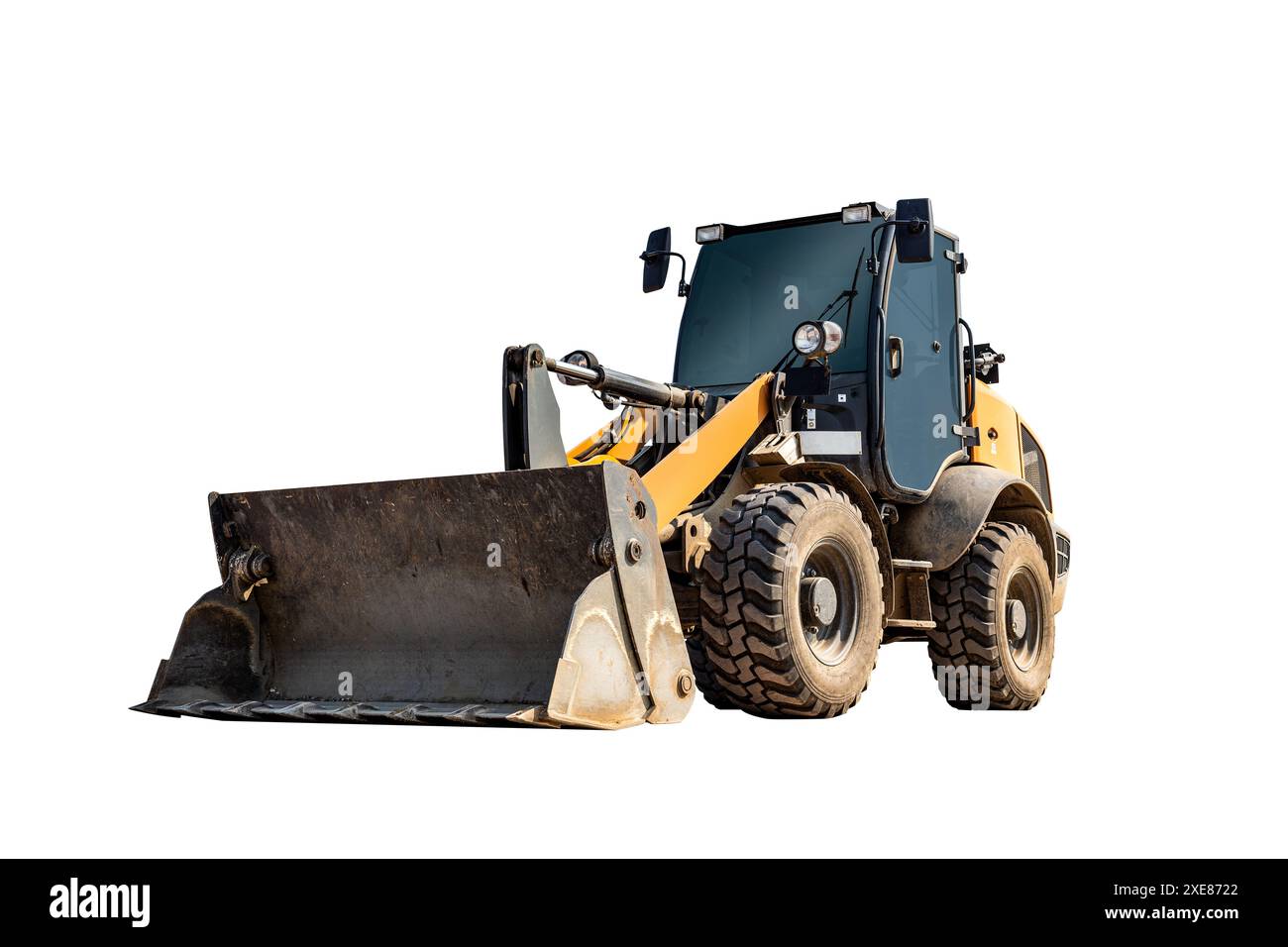 Yellow Wheel Loader Isolated from Background Stock Photo - Alamy