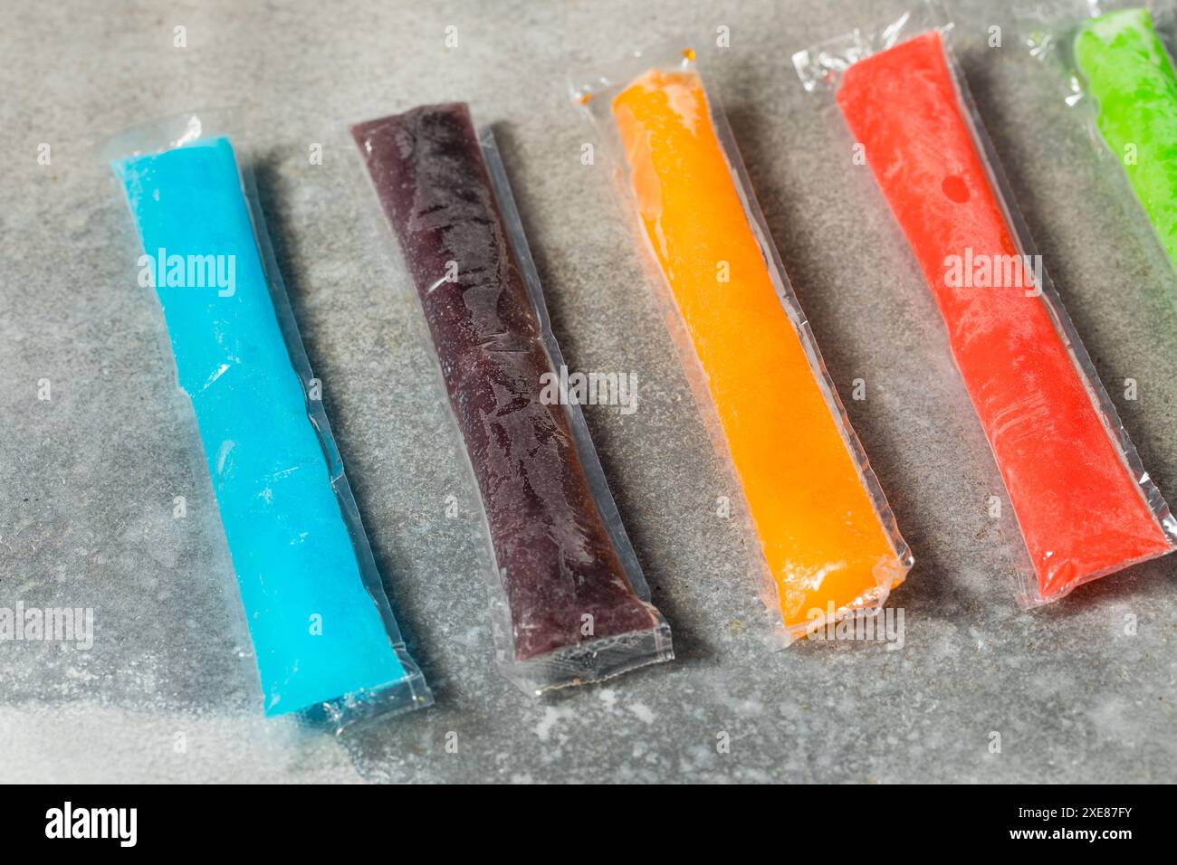 Colorful Sweet Frozen Freezer Pop Popsicles with Watermelon Lime and ...