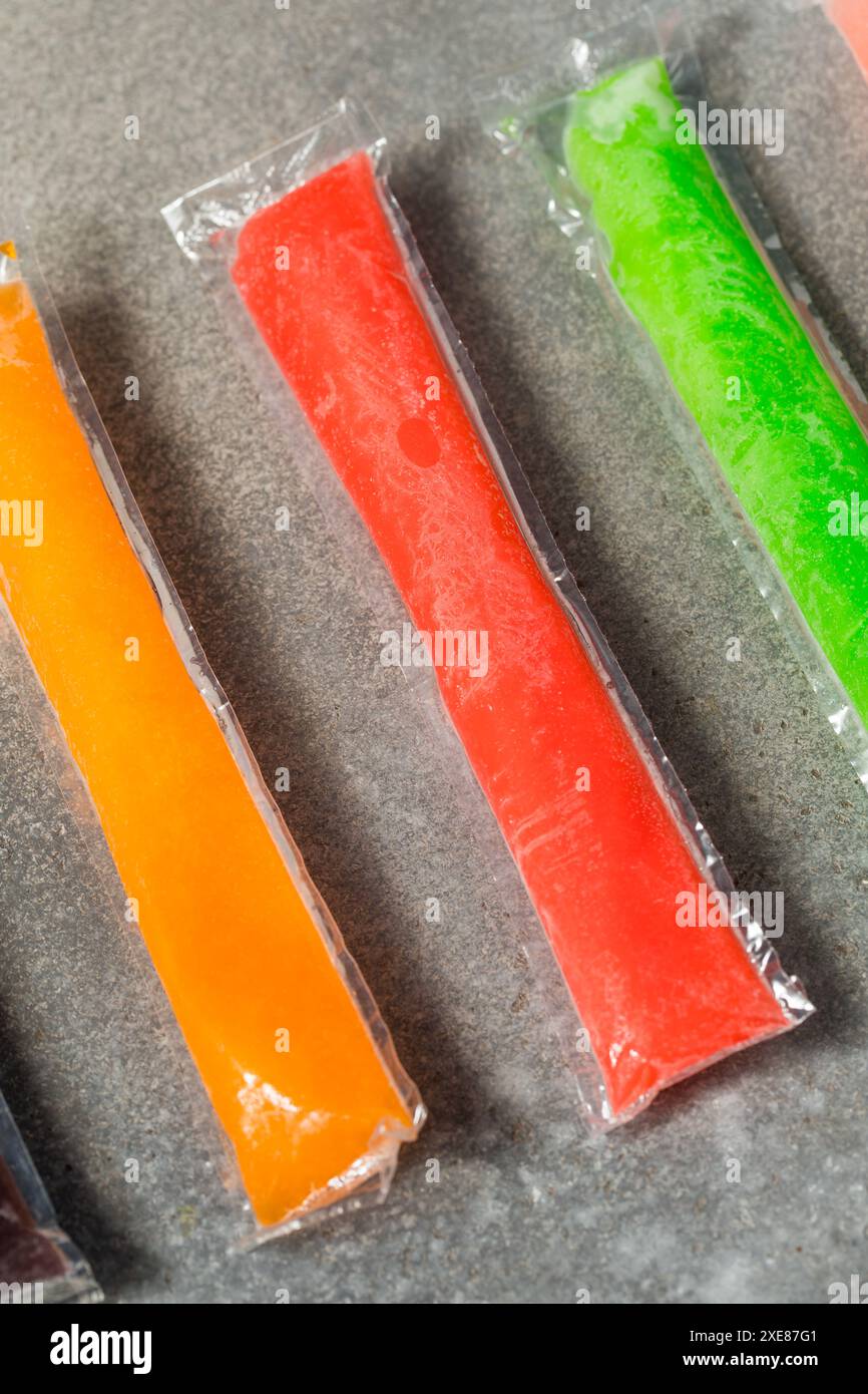 Colorful Sweet Frozen Freezer Pop Popsicles with Watermelon Lime and ...