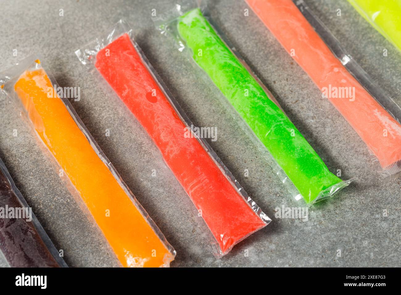Colorful Sweet Frozen Freezer Pop Popsicles with Watermelon Lime and ...