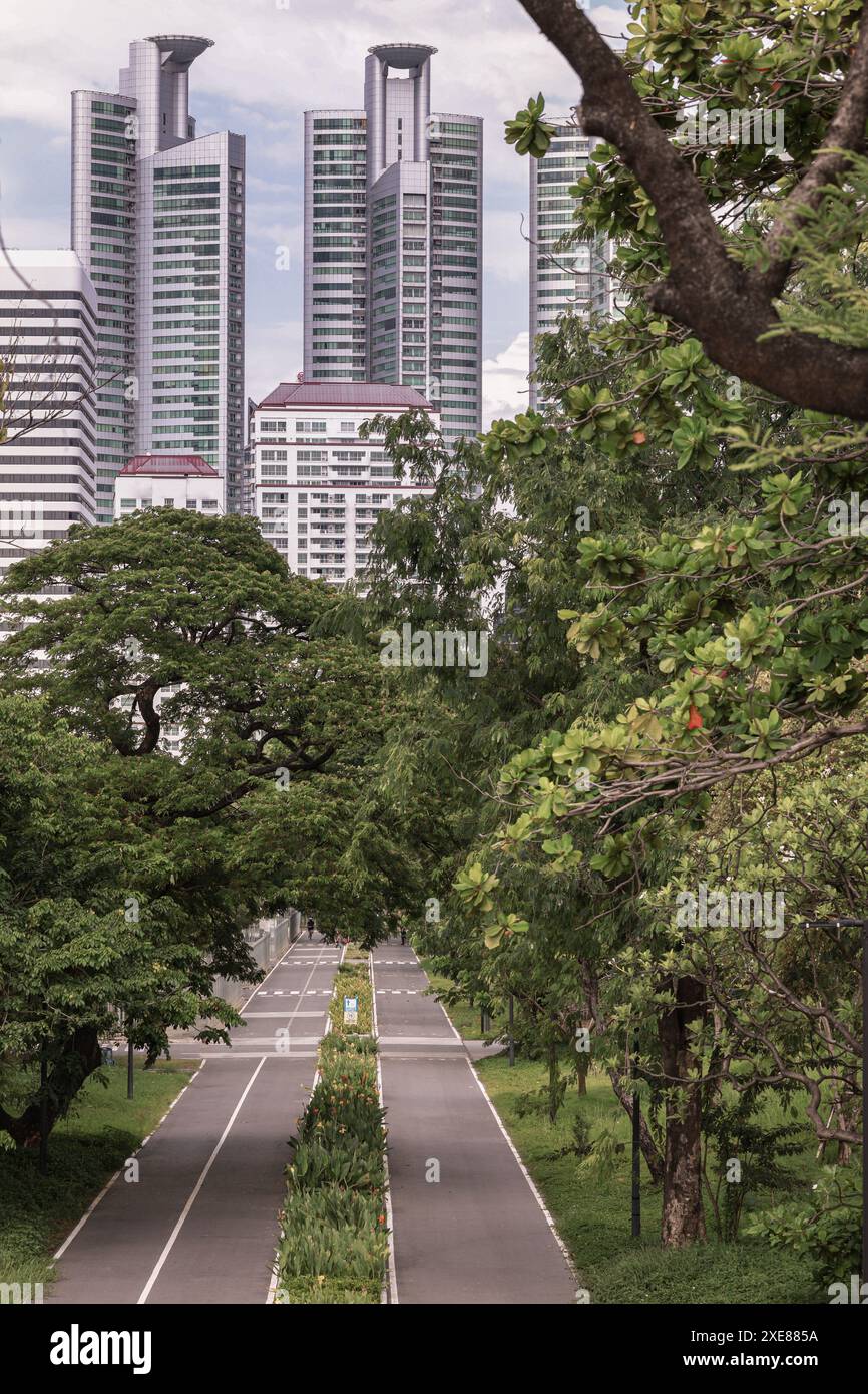 Bangkok, Thailand - 22 Jun, 2024 - The large urban park with trails for ...
