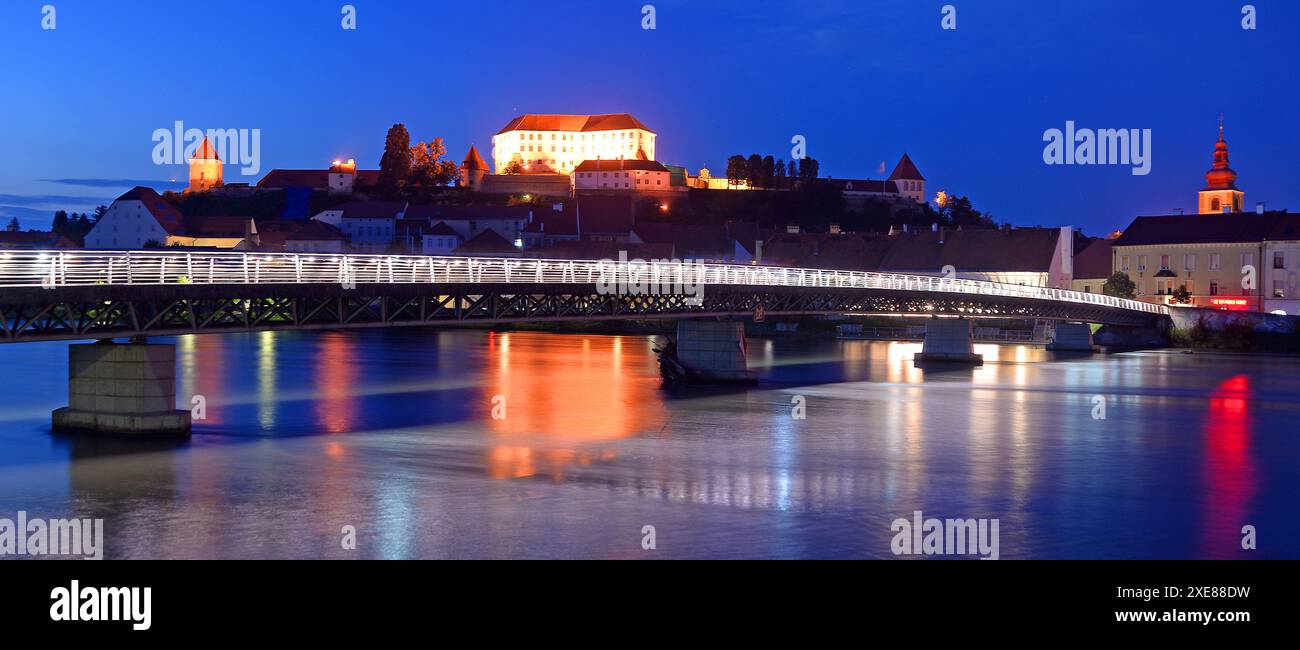 Evening on the Drava in Ptuj Stock Photo - Alamy