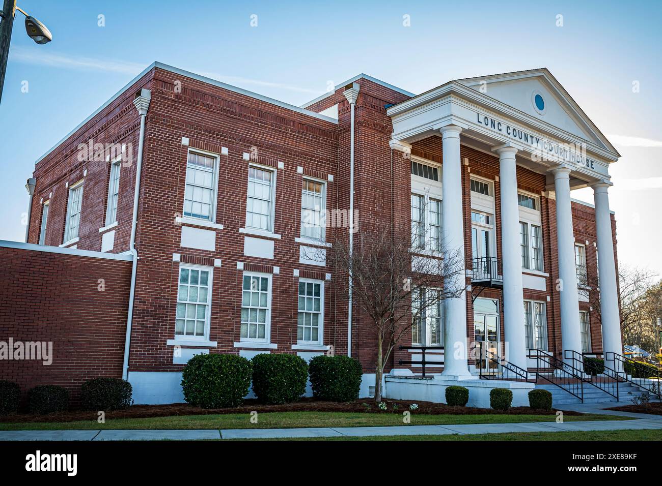 Ludowici, GA, USA - February 14, 2024: A daylight exterior view of the ...