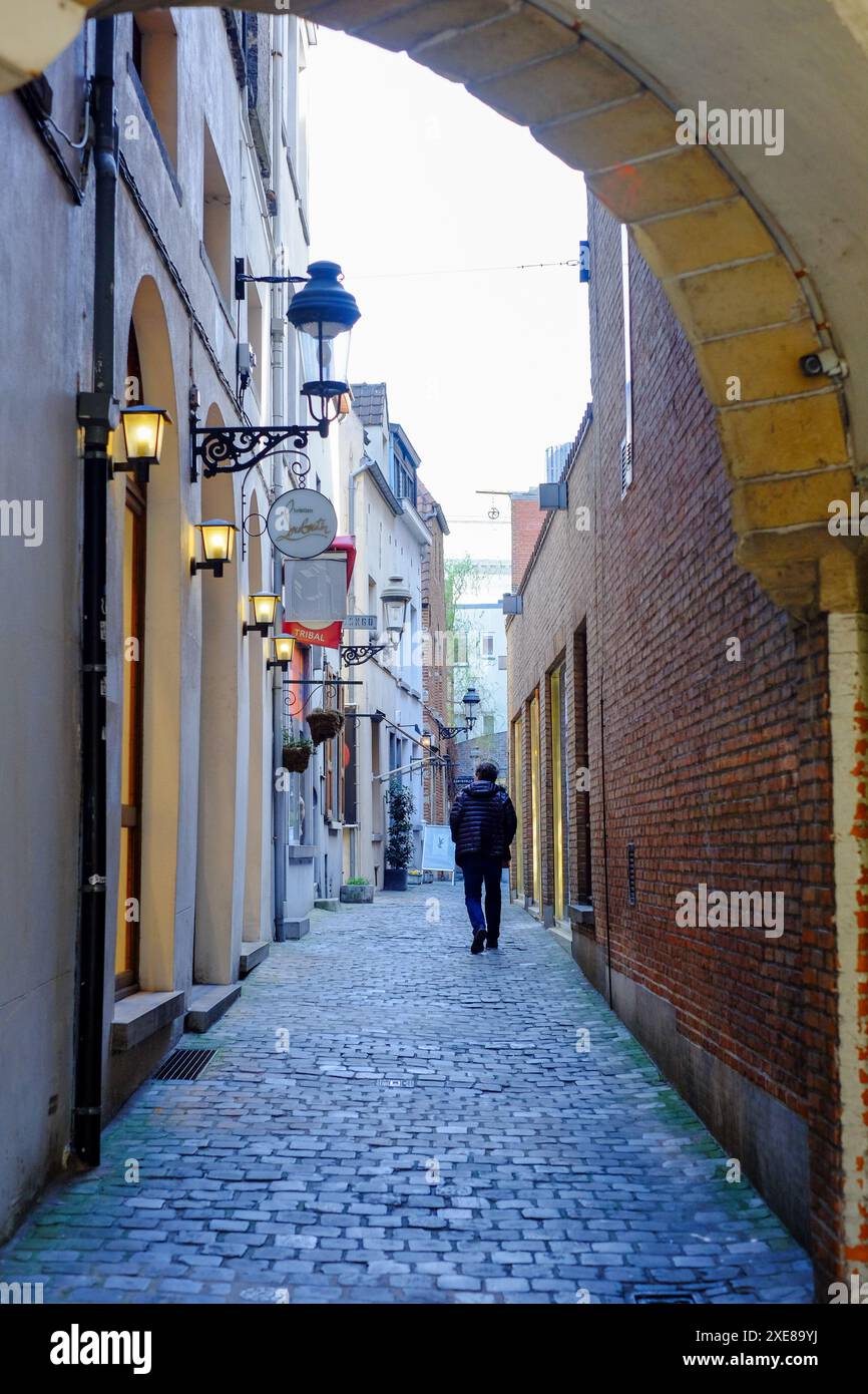 Cobblestone street shops in hi-res stock photography and images - Alamy