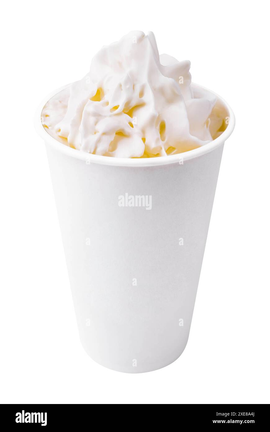 Coffee mocha milkshake with cream isolated Stock Photo - Alamy
